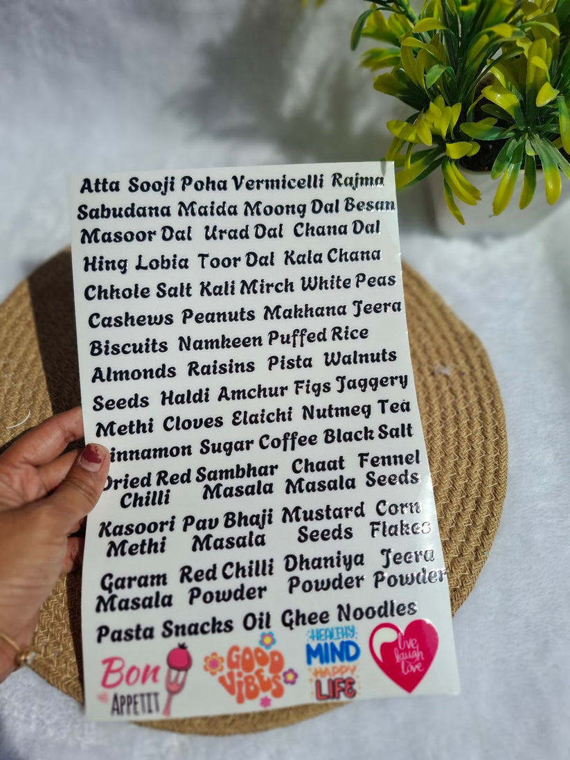 Kitchen and Home Organisation Peel off Labels – Sticknstyle